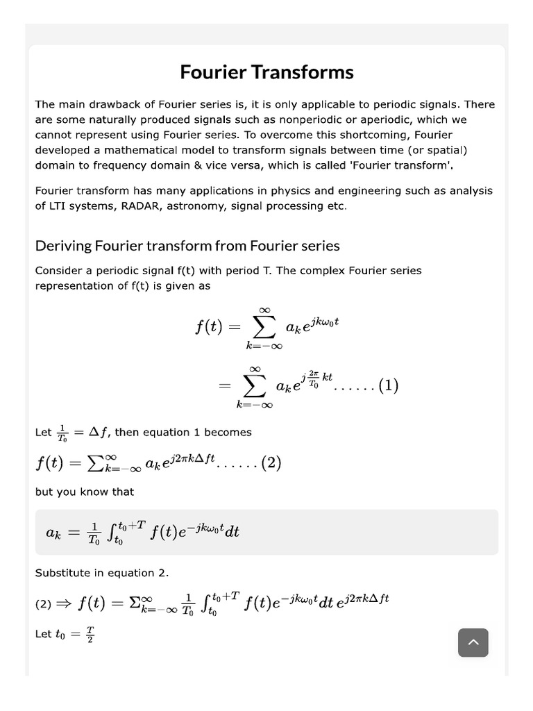 Fourier Transformer Periodic and Aperiodic | PDF