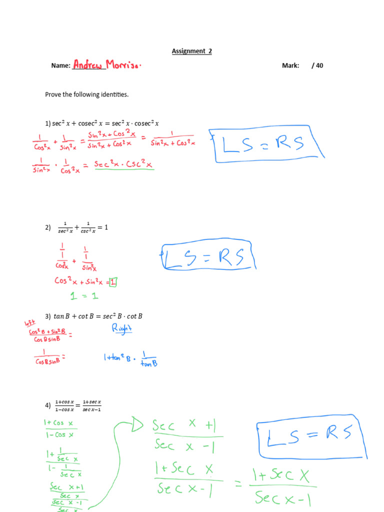 Trig Assignment 2 PDF (1) (1) (3) - Compressed | PDF