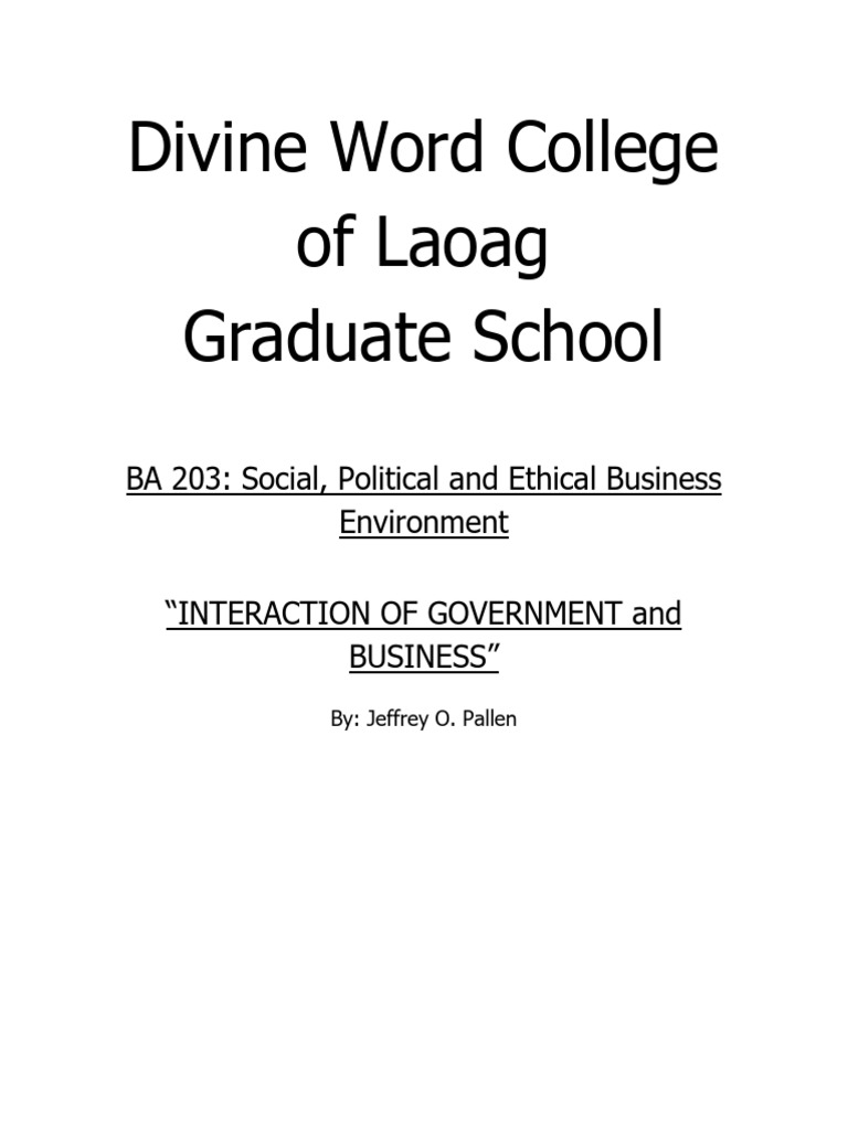 Government-Business Interaction Overview | PDF | Public–Private ...
