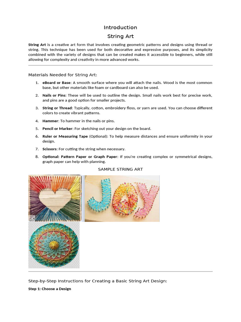 Art-Workshop-String-Art | PDF | Shape | Geometry