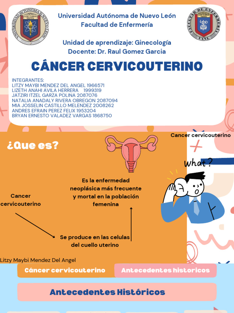 Cancer cervicouterino_Equipo 7_Ginecoogía | PDF | Cáncer de cuello uterino | Cáncer