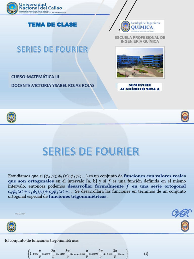 Semana 15.-Serie de Fourier (2) (Autoguardado) | PDF | Series de ...