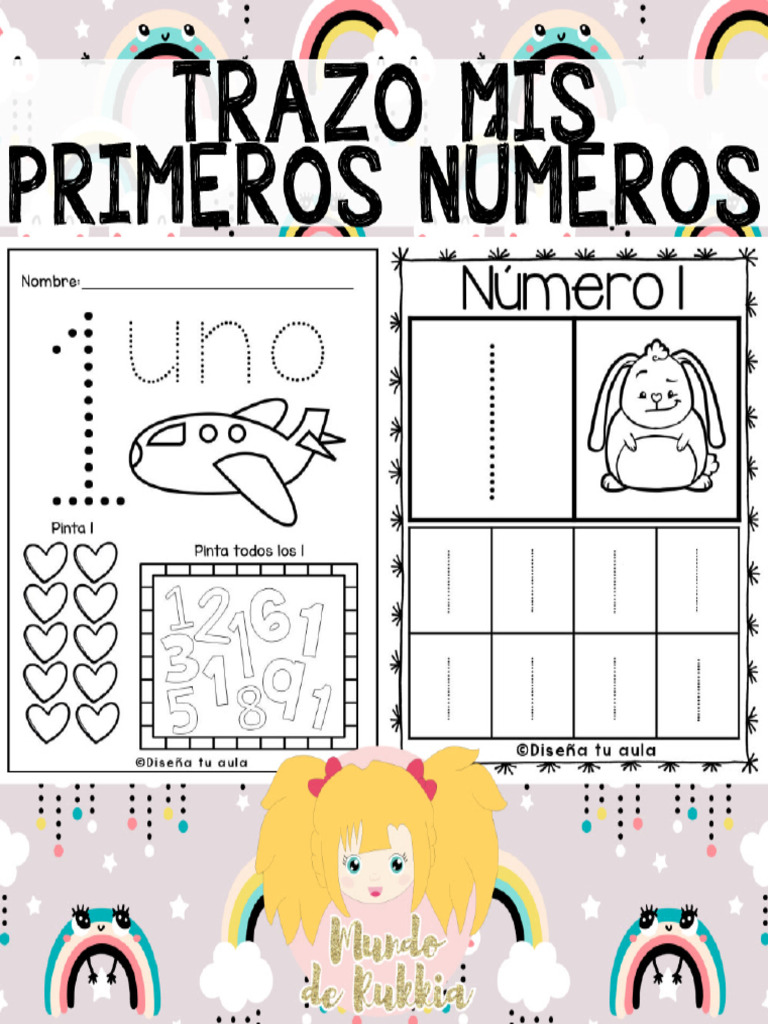Trazo Mis Primeros Números Recopilado Por Mundo de Rukkia | PDF