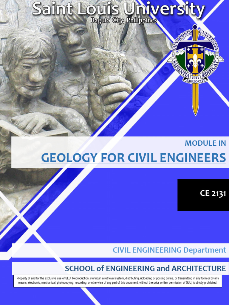 ce 2131 (GEOLOGY FOR CIVIL ENGINEERS) (1) | PDF | Geology | Rock (Geology)
