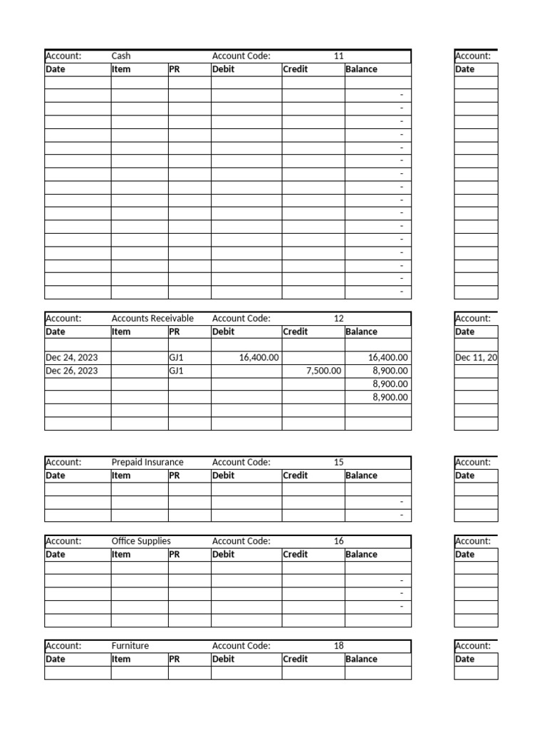General Ledger | PDF | Debits And Credits | Financial Accounting