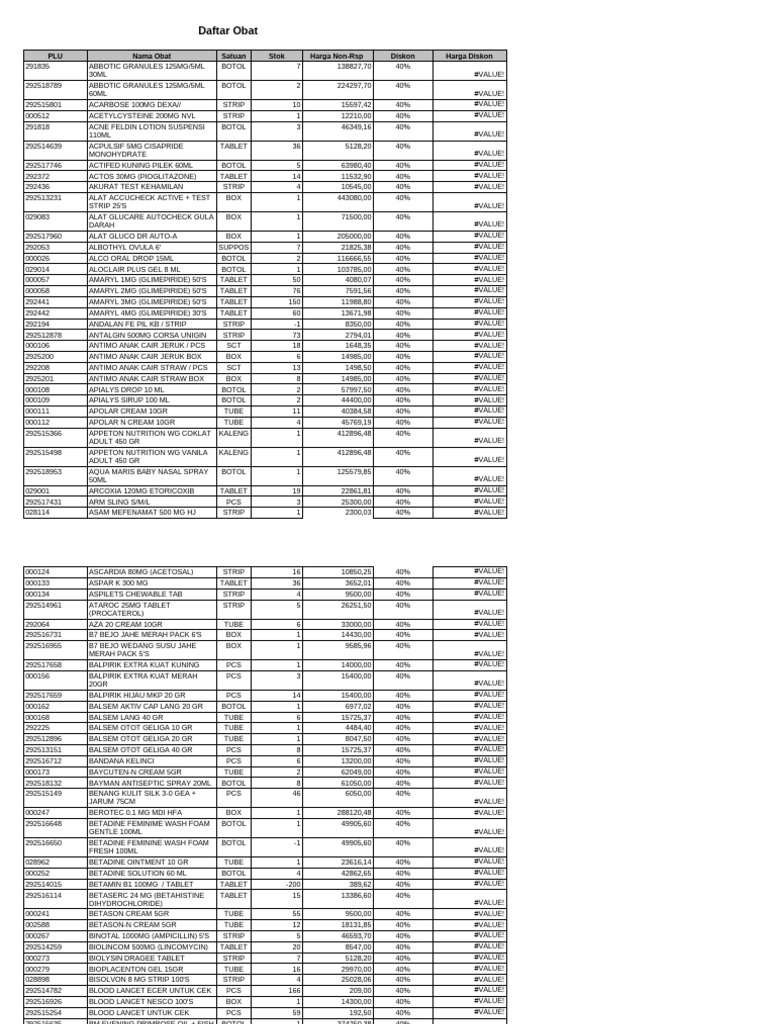 LIST OBAT DES 24 APT TRANS | PDF | Drugs | World Health Organization