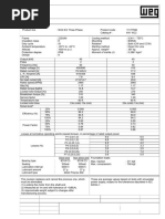 WEG Three-Phase Motor Datasheet | PDF | Torque | Manufactured Goods