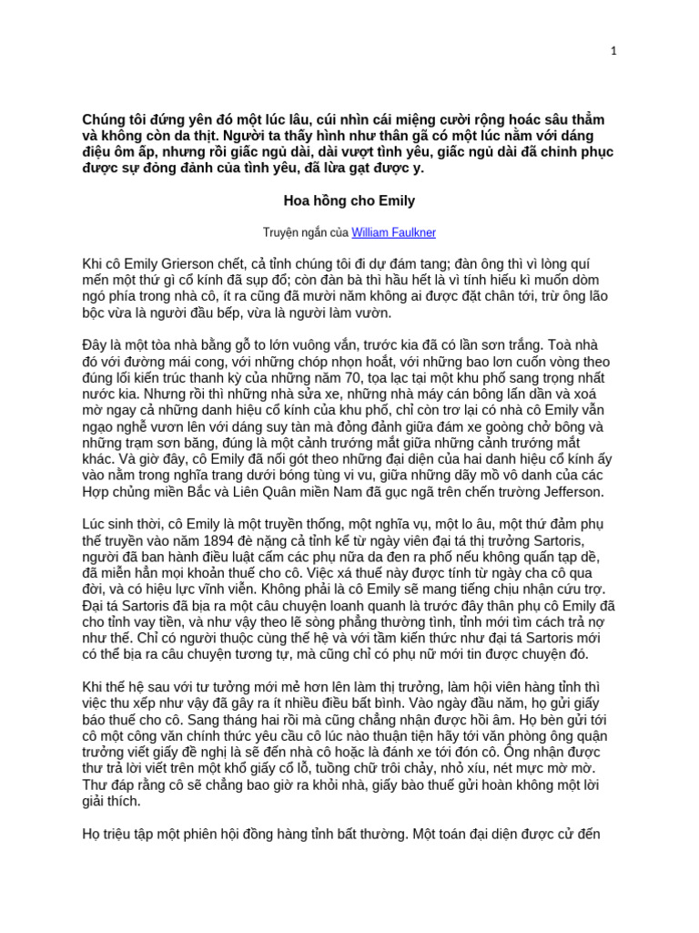 Hoa HNG Cho Emily | PDF