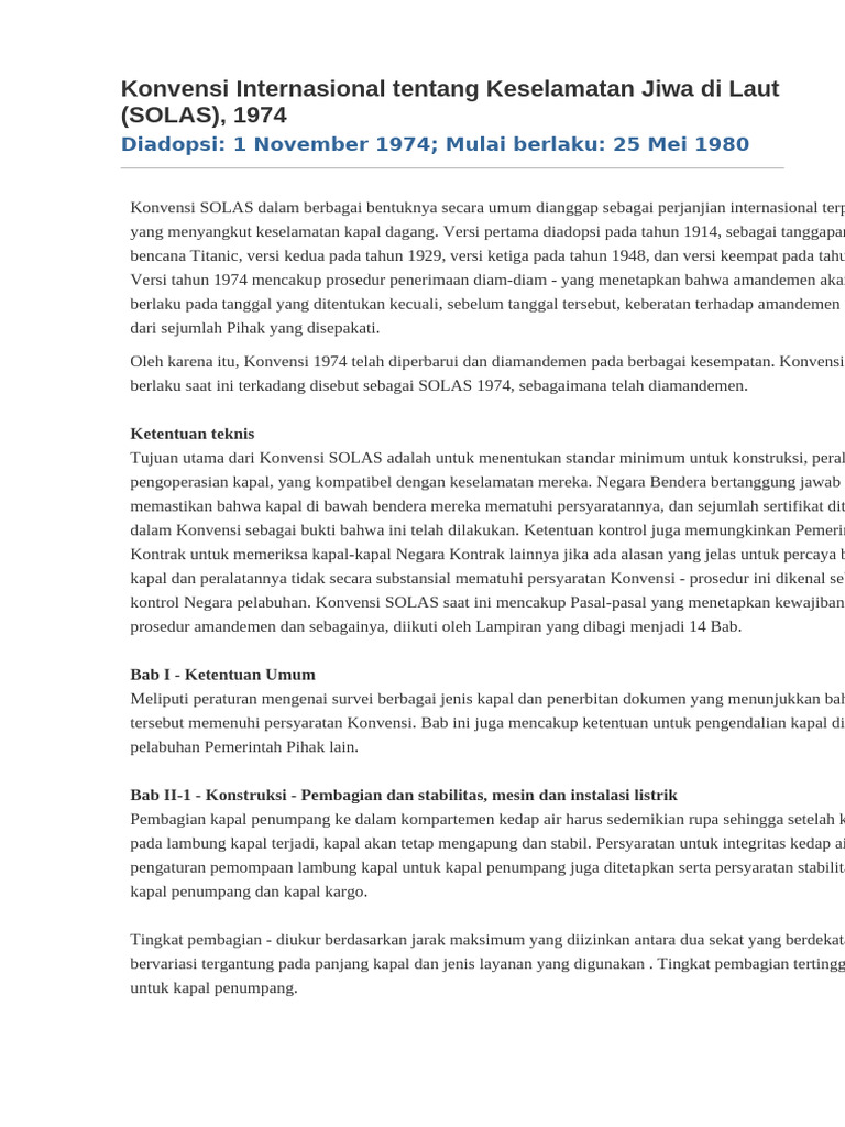 Marpol Solas 2020 | PDF