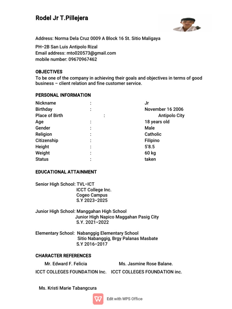 Carlo Resume 1 1 | PDF