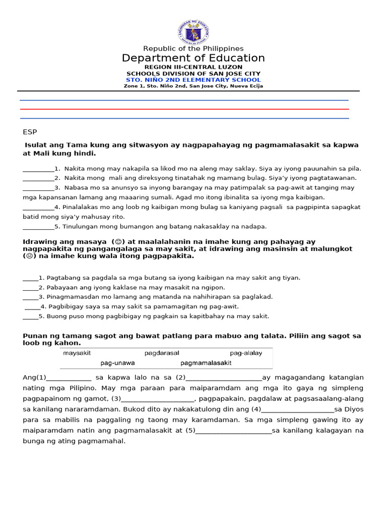2ND GRADING 1ST ESP | PDF