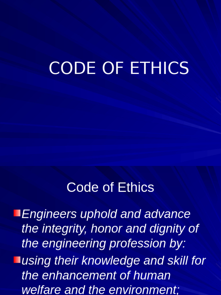 Engineering Code of Ethics Overview | PDF | Profession | Engineering
