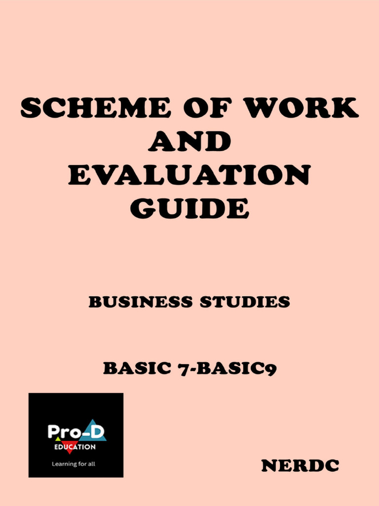 Upper Basic - Scheme of Work (Nerdc) Business Studies JSS1-JSS3 | PDF