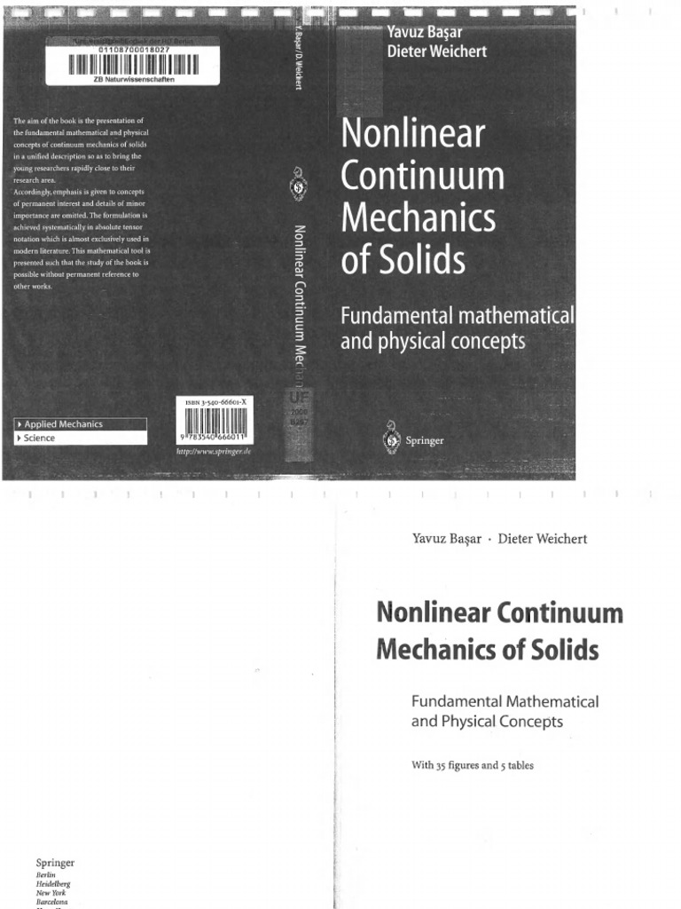 Nonlinear Continuum Mechanics of Solids | PDF