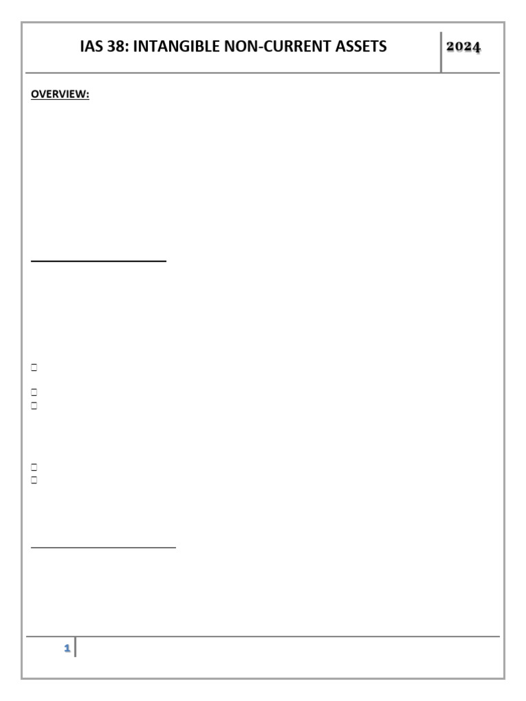 Ias-38 Intangible Non-Current Assets | PDF | Intangible Asset | Expense