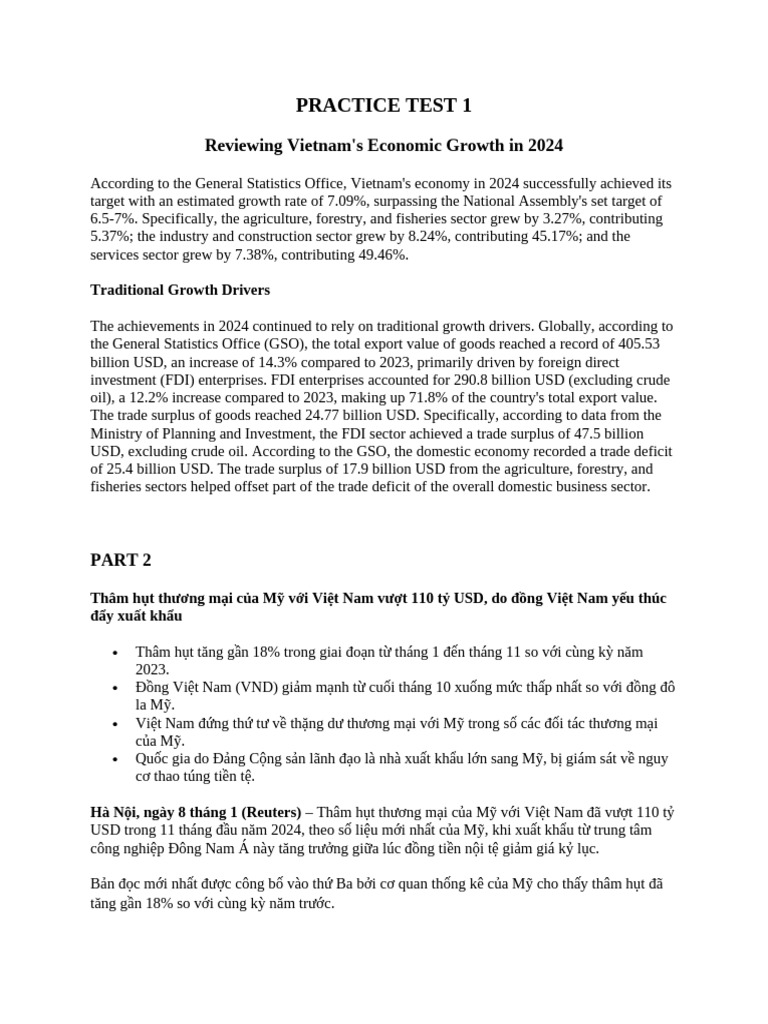 Practice Test 1 | PDF