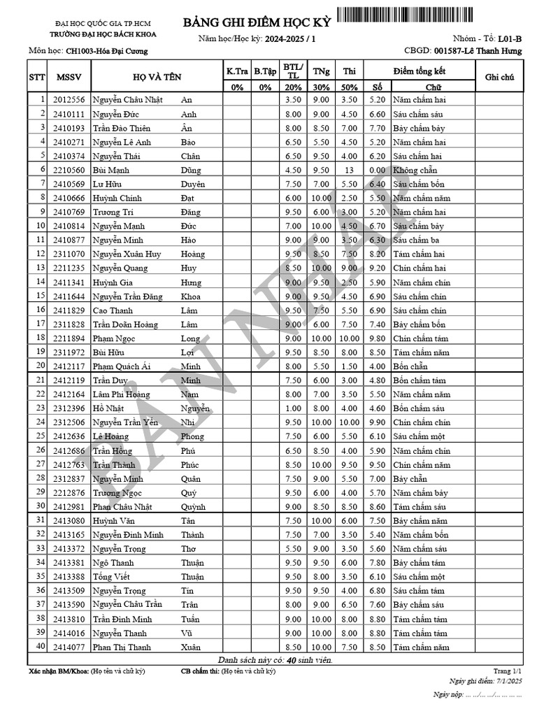 Bang Diem Nhap - 1.20241.CH1003.L01.B | PDF