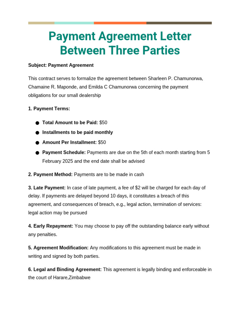 Payment Agreement | PDF