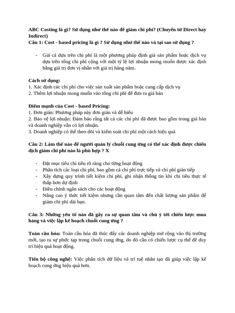 Mock Questions - QTTM | PDF