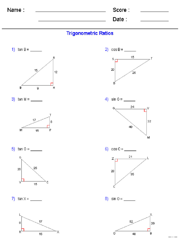 6 Trigonometric Ratios Act | PDF