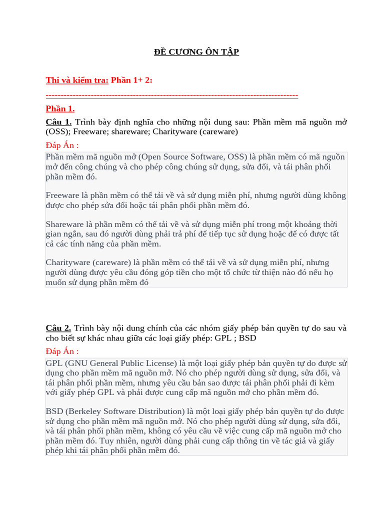 Câu hỏi PM - MNM | PDF