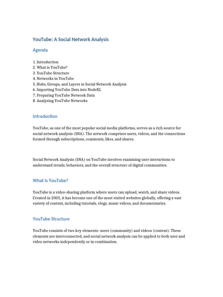 YouTube_Analysis | PDF | You Tube | Social Network
