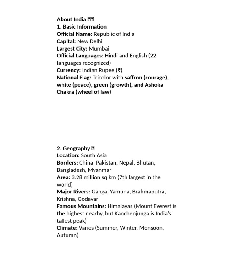 ABOUT INDIA BASICS | PDF