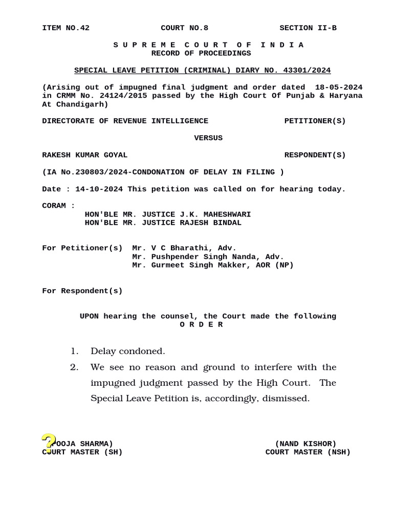 Dri Vs Rakesh Kumar Goyal | PDF