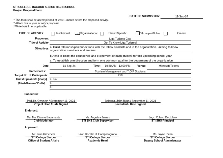 Project Proposal Orientation Draft | PDF
