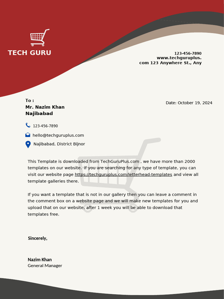 Kirana Store Letterhead Template 1 | PDF