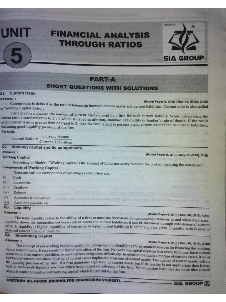Unit 5 befa | PDF | Working Capital | Equity (Finance)