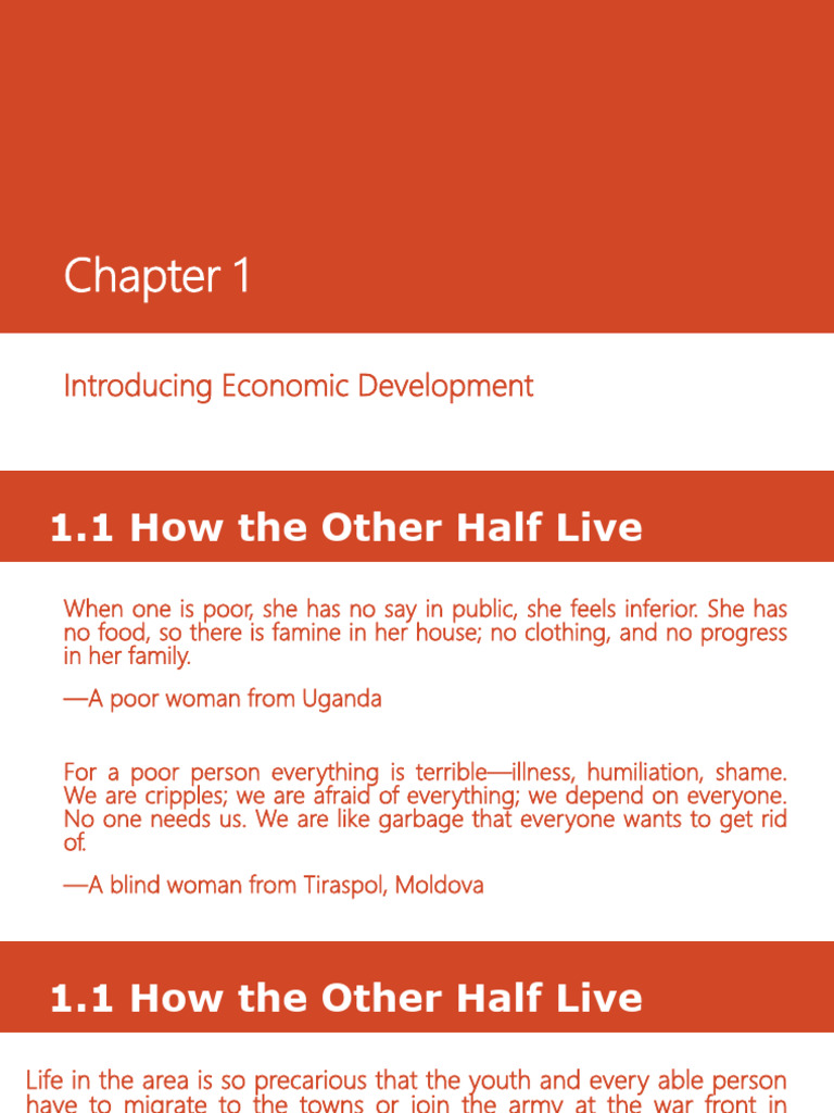 Chapter 1 Introduction To Economic Development | PDF | Economic Growth | Economic Development