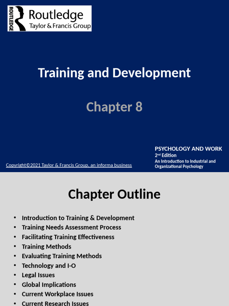 Ch8 Training | PDF | Industrial And Organizational Psychology | Learning