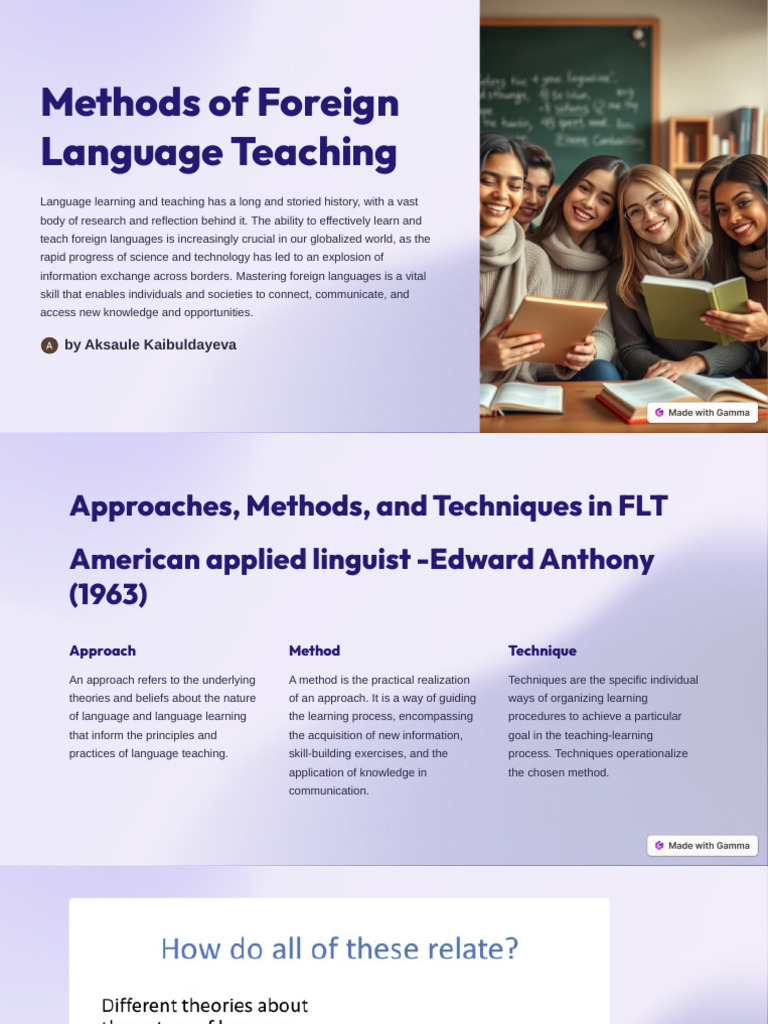 Methods of Foreign Language Teaching | PDF | Language Education ...