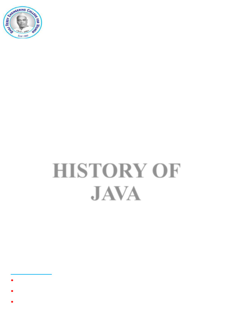 History of Java | PDF | Data Type | Integer (Computer Science)