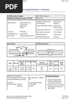 WPS_contoh | Welding | Steel