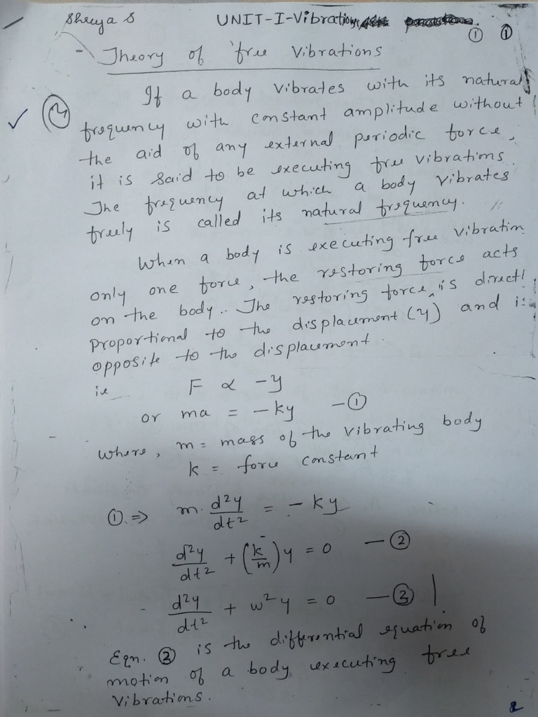 1429723674-UNIT 1 vibrations notes | PDF
