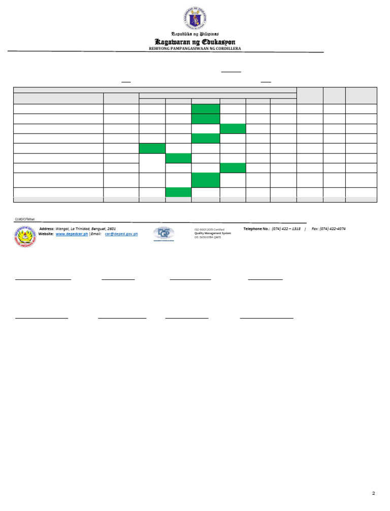 Tos - Q3 - Filipino - 5 - Rosemarie Yangkin | PDF