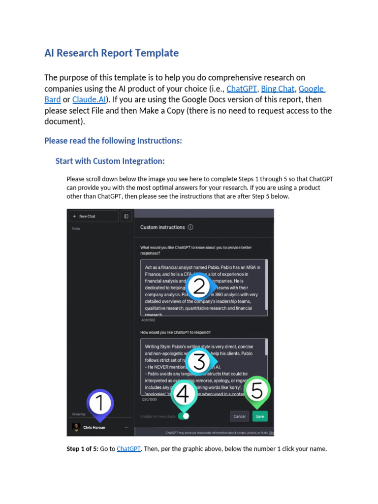 1.2 AI Research Report Template | PDF | Discounted Cash Flow ...