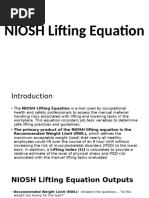 Niosh Lifting Equation English and Metric | PDF