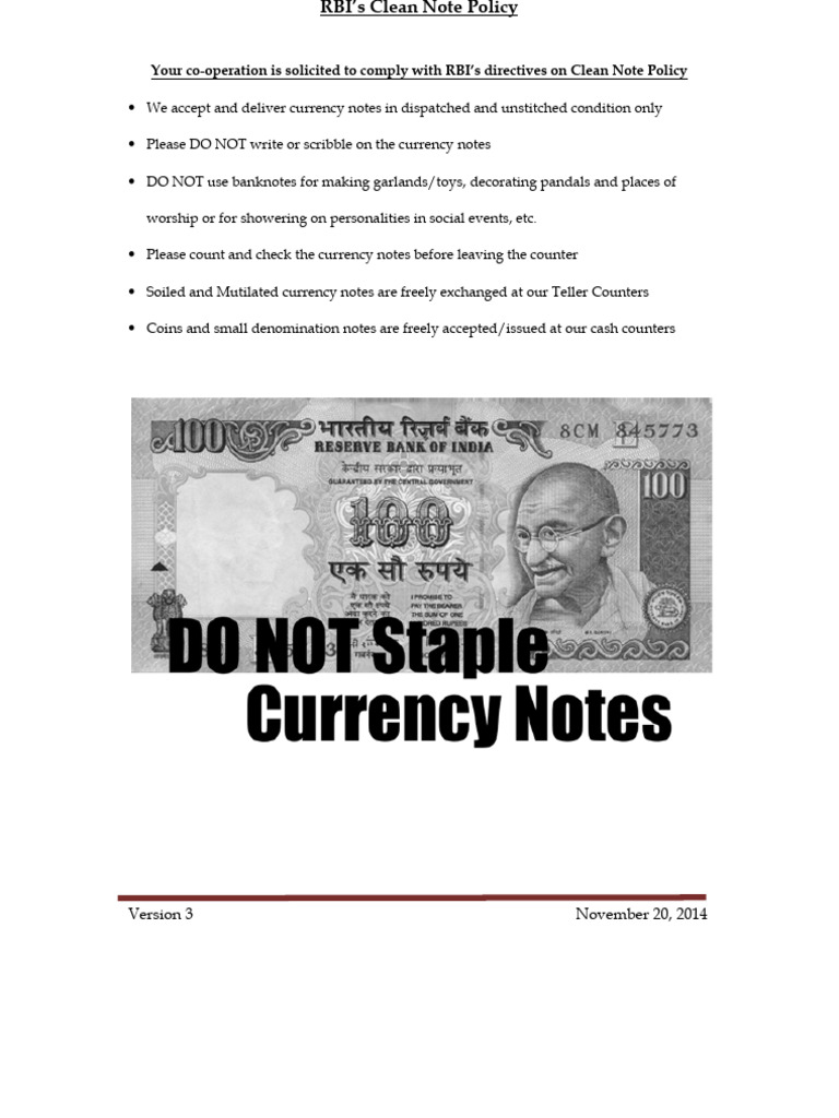 Clean Note Policy | PDF