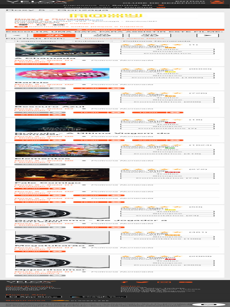 Filmes em Cartaz No Roxy 5 - Gonzaga | PDF