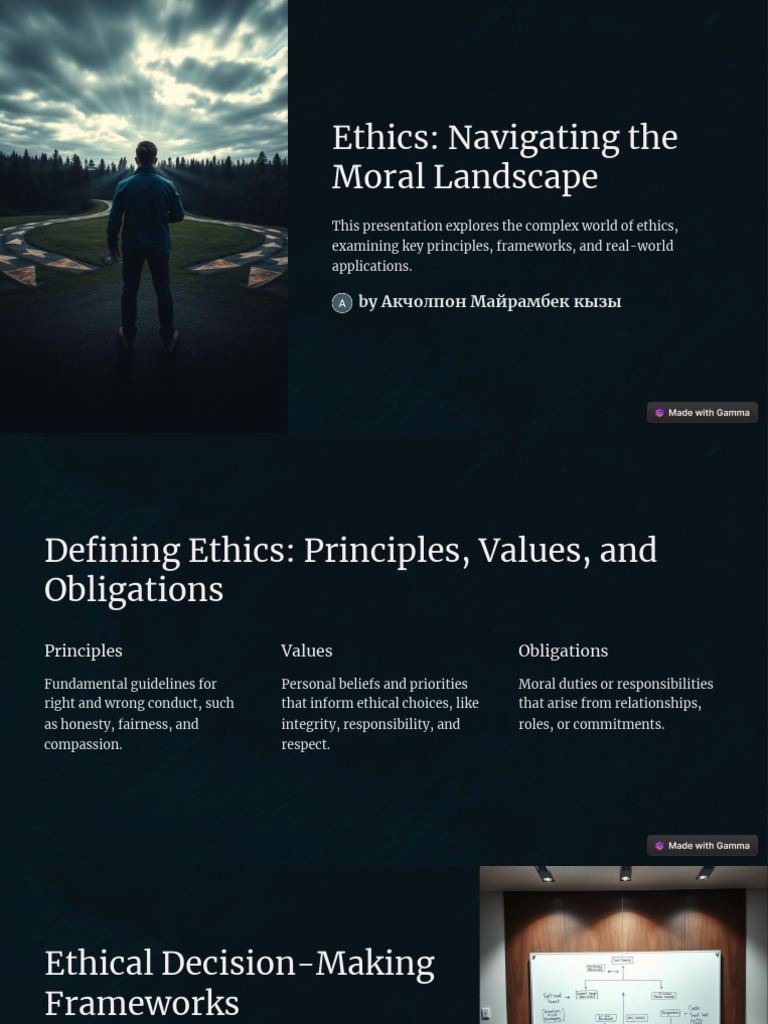 Exploring Ethical Principles and Frameworks | PDF | Integrity | Morality