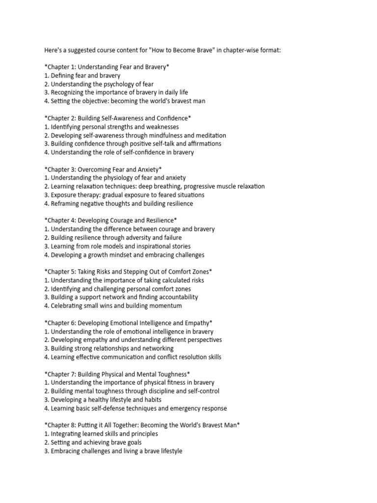 How to Become Brave | PDF | Courage | Psychological Resilience