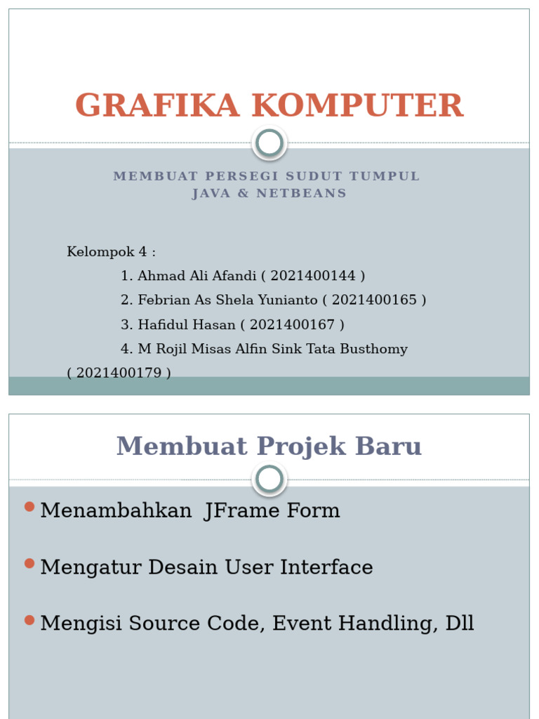 PRESENTASI KELOMPOK 4 MEMBUAT PERSEGI SUDUT TUMPUL | PDF