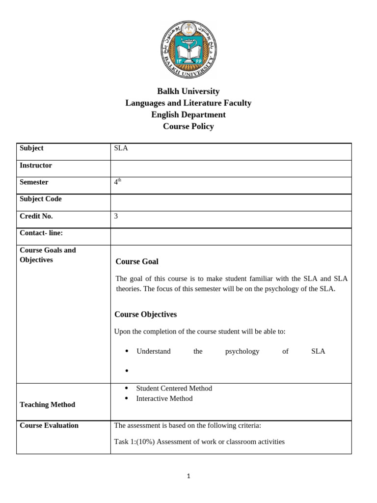 SLA second class | PDF | Second Language Acquisition | Lecture