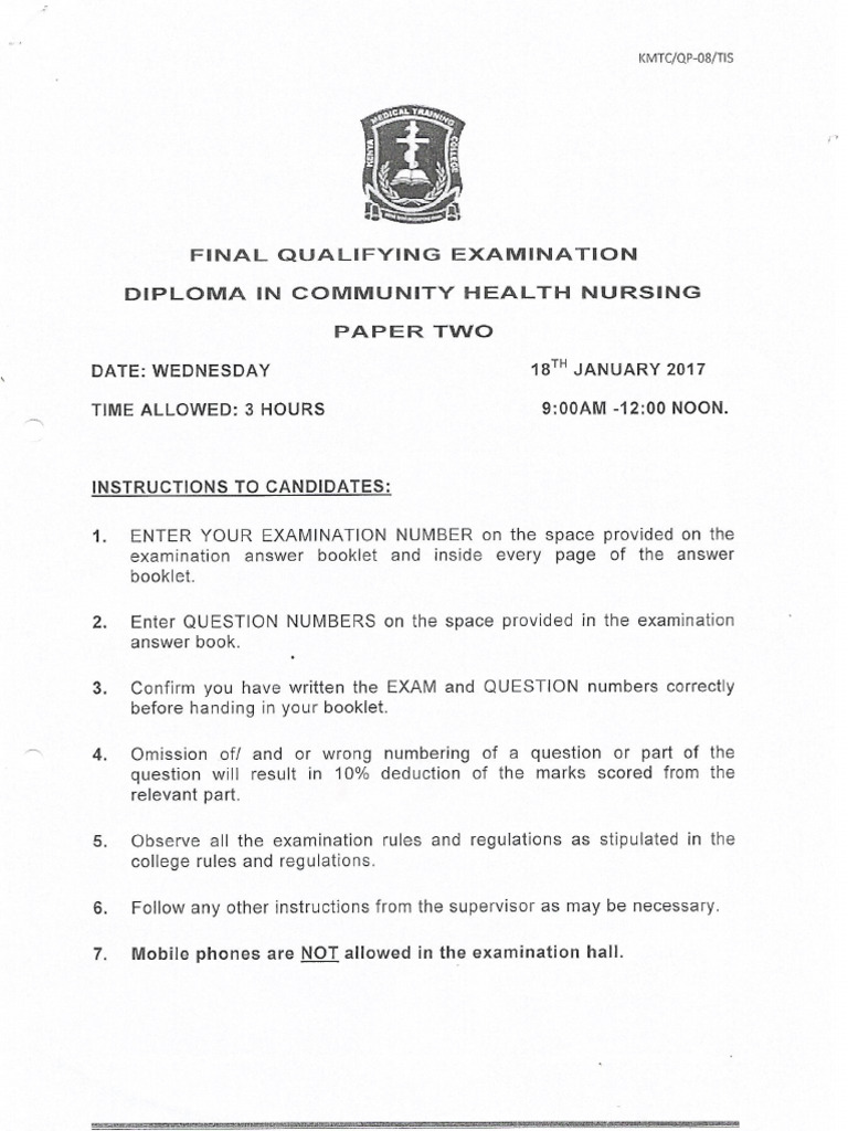 FQE Jan 2017 Paper 2 | PDF