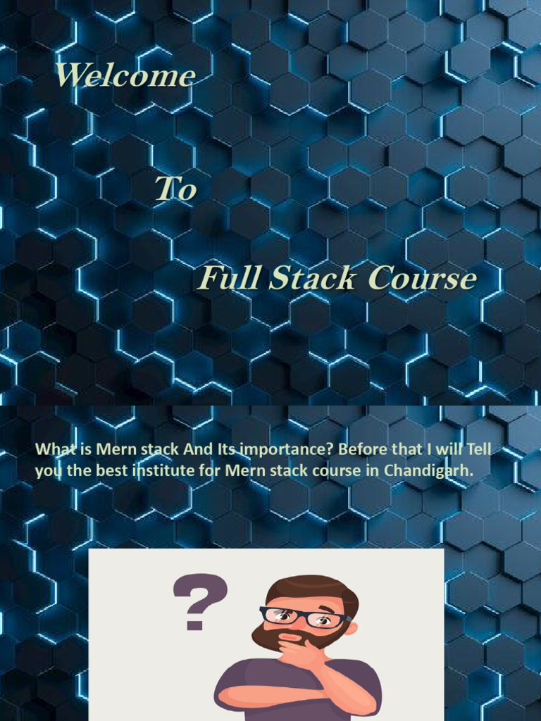Full Stack Course in Chandigarh | PDF | Web Application | Java Script