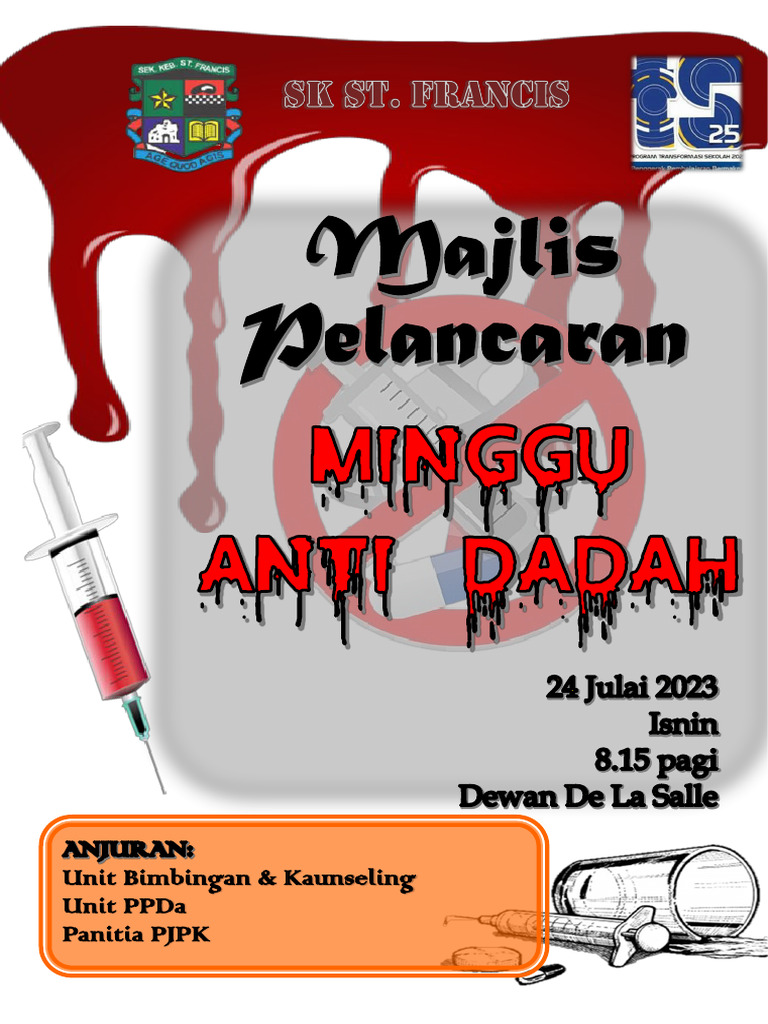 Buku Program Pelancaran Minggu Anti Dadah PDF | PDF