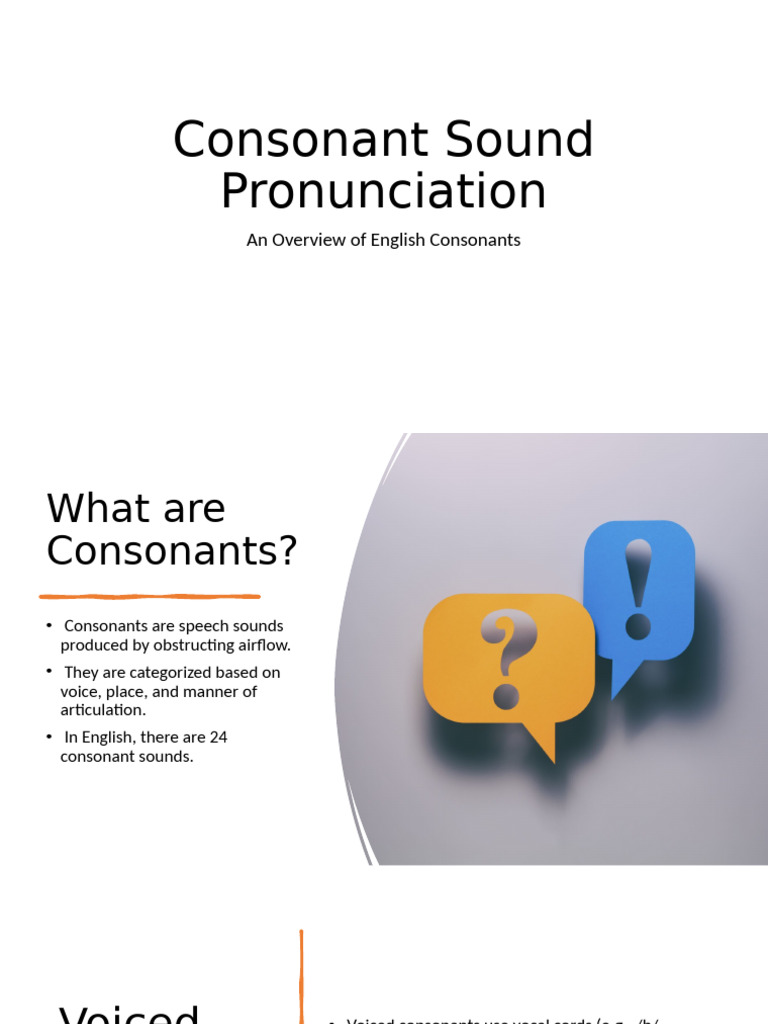 Consonant Sound Pronunciation | PDF | Consonant | Human Voice